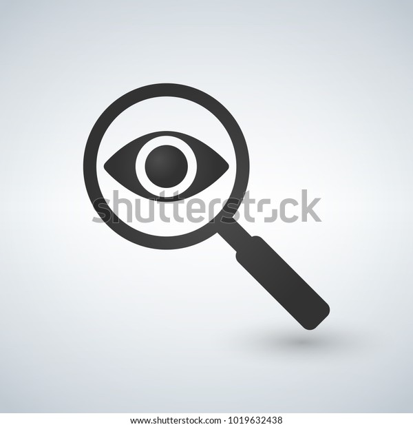 Magnifying Glass Eye Vector Icon Isolated Stock Vector (Royalty Free ...
