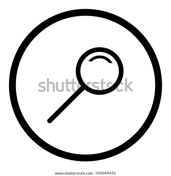 Magnifying Glass Icon Circle On White Stock Vector (Royalty Free ...