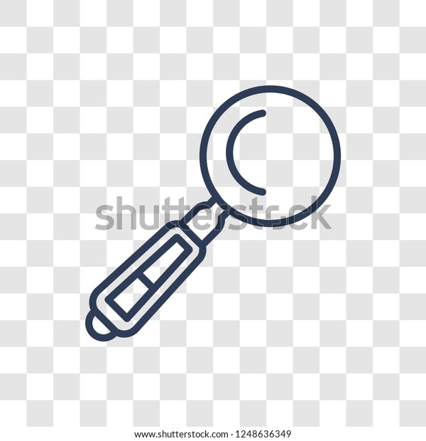 Magnifying Glass Icon Trendy Linear Magnifying Stock Vector (Royalty ...