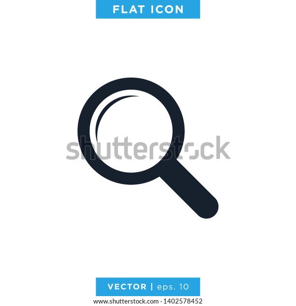 Magnifying Glass Icon Vector Design Template Stock Vector (Royalty Free ...