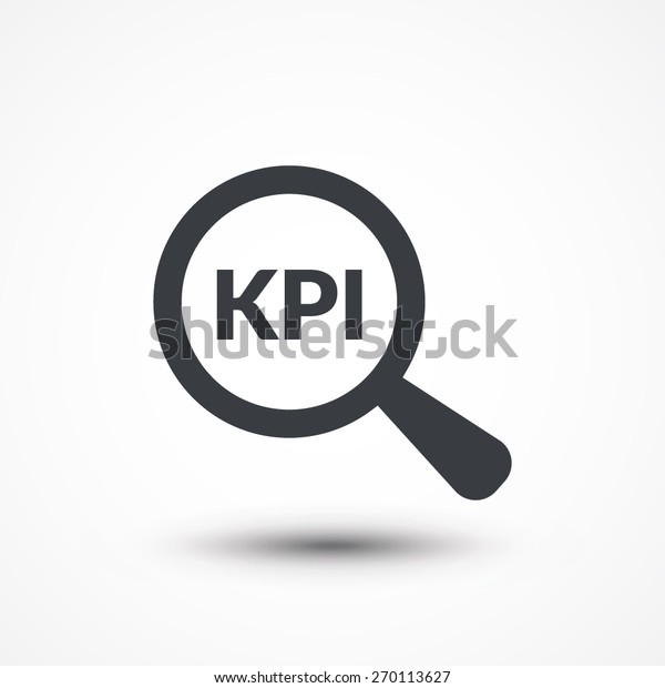 Magnifying Glass Kpi Kpi Indicator Icon Stock Vector (Royalty Free ...