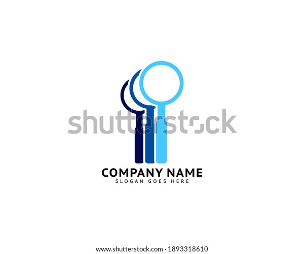 Magnifying Glass Logo Template Design Stock Vector (Royalty Free ...