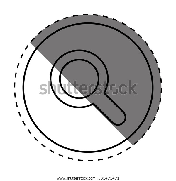 Magnifying Glass Lupe Icon Vector Illustration Stock Vector (Royalty ...