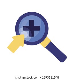Magnifying Glass Mouse Cursor Detaild Style Stock Vector (Royalty Free ...
