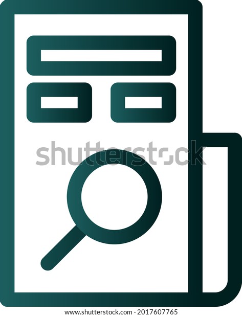 Magnifying Glass Newspaper Line Gradient Vector Stock Vector (Royalty ...
