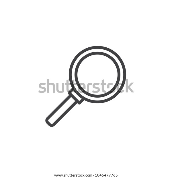 Magnifying Glass Outline Icon Linear Style Stock Vector (Royalty Free ...