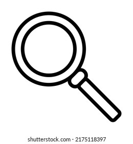 Magnifying Glass Outline Icon Vector Illustration Stock Vector (Royalty ...