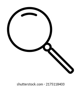 Magnifying Glass Outline Icon Vector Illustration Stock Vector (Royalty ...