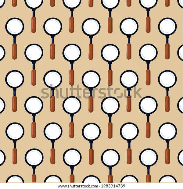 Magnifying Glass Pattern Background Social Media Stock Vector (Royalty ...