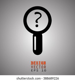 Magnifying Glass Question Mark Icon Vector Stock Vector (Royalty Free ...