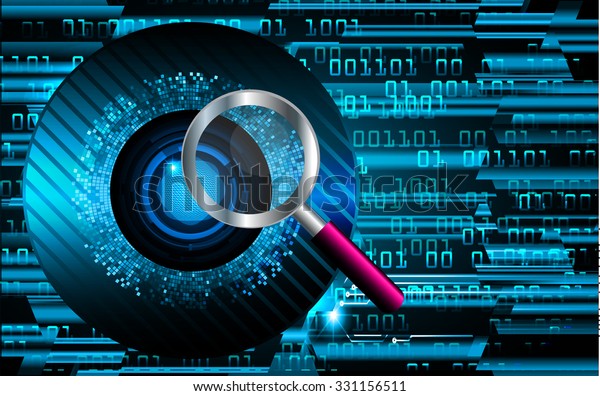 Magnifying Glass Scanning Identifying Computer Virus Stock Vector ...