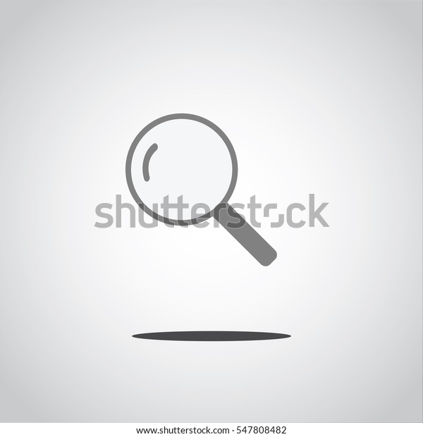 Magnifying Glass Shadow Illustration Isolated Gradient Stock Vector ...