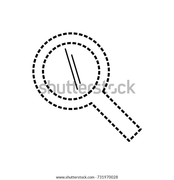 Magnifying Glass Sticker Vector Illustration Stock Vector (Royalty Free ...