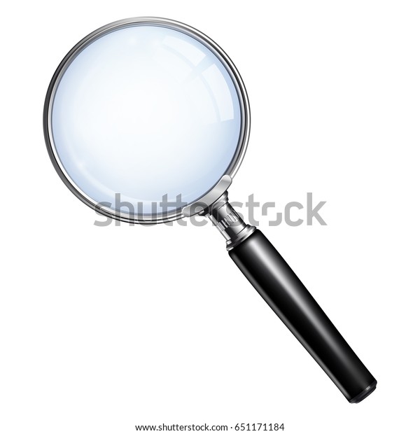 Magnifying Glass Transparent Realistic Effect Stock Vector (Royalty ...