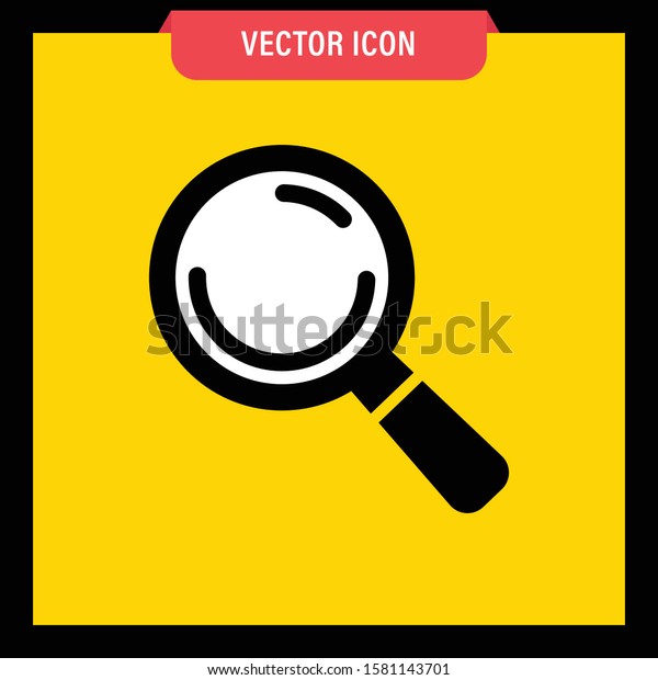 Magnifying Glass Vector Icon Magnifier Pictogram Stock Vector (Royalty ...