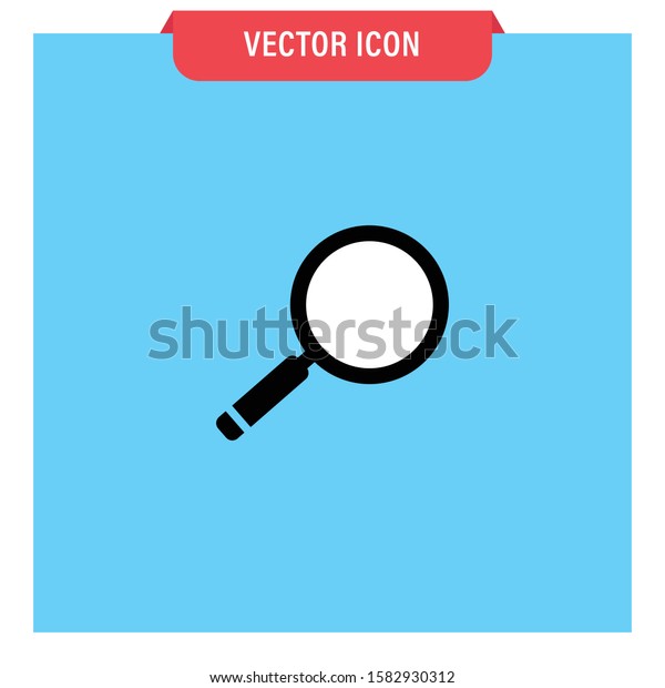 Magnifying Glass Vector Icon Magnifier Pictogram Stock Vector (Royalty ...