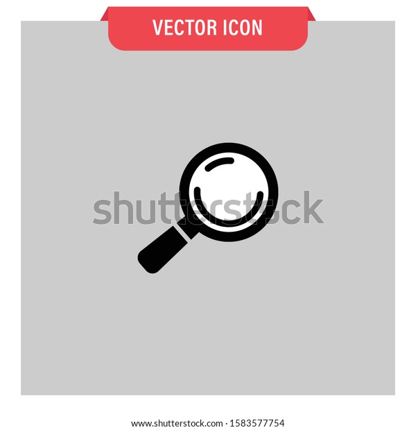 Magnifying Glass Vector Icon Magnifier Pictogram Stock Vector (Royalty ...