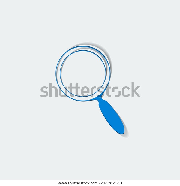 Magnifying Glass Web Icon On White Stock Vector (Royalty Free ...