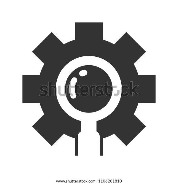 Magnifying Logo Research Icon Optical Symbol: เวกเตอร์สต็อก (ปลอดค่า ...
