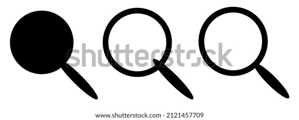 Magnifying Symbol Set Vector Format Stock Vector (Royalty Free ...