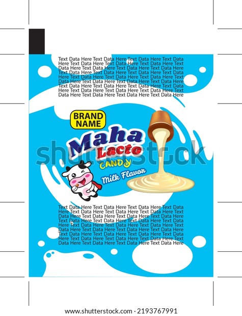 Envase para bolsa Maha Lacto Candy: vector de stock (libre de regalías ...