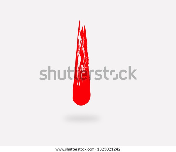 Mahadev tilak vector design art. Tilak grunge red.