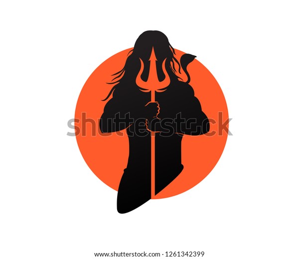 Mahadev Vector Illustration Holding Trishul Gorgeous Stock Vector ...