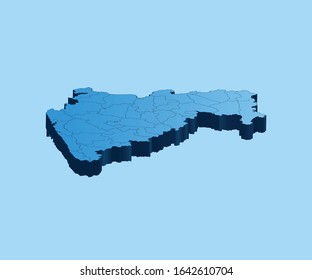Maharashtra Map 3d Illustration Vector Stock Vector (Royalty Free ...