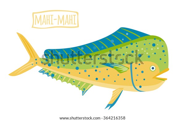 Mahimahi Vector Cartoon Illustration Stock Vector (Royalty Free ...