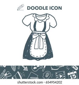 Maid Clothes Doodle Stock Vector (Royalty Free) 390790960 | Shutterstock
