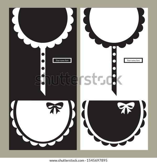 Maid Uniform Black White Vector Stock Vector (Royalty Free) 1545697895 ...