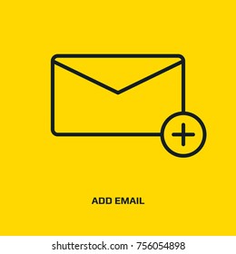 Mail Add Icon Outline Style Vector Stock Vector (Royalty Free ...