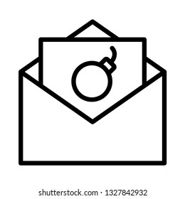 Mail Bomb Line Icon Stock Vector (Royalty Free) 1327842932 | Shutterstock