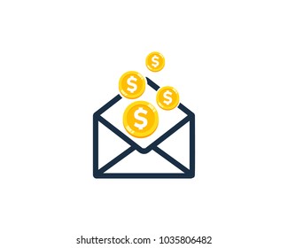Mail Coin Icon Logo Design Element Stock Vector (Royalty Free ...