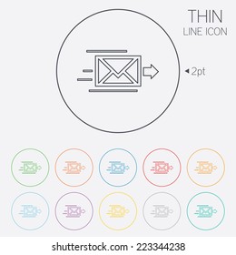 Mail Delivery Icon Envelope Symbol Message: vector de stock (libre de ...