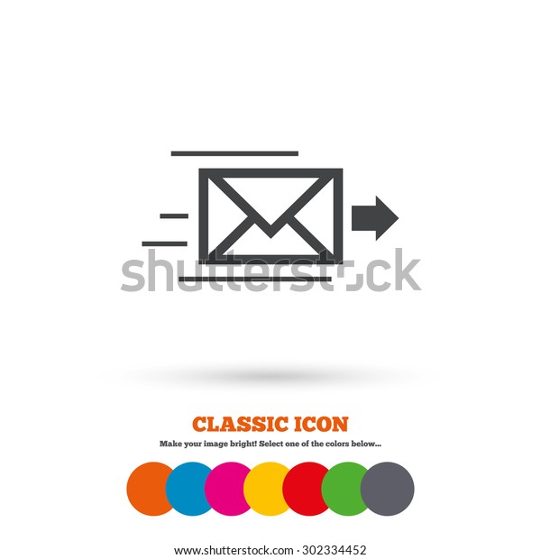 Mail Delivery Icon Envelope Symbol Message Stock Vector (Royalty Free ...