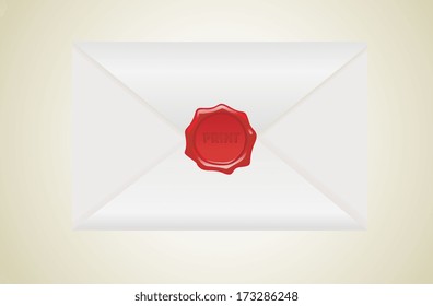 Mail Envelope Letter Wax Seal Stock Vector (Royalty Free) 173286248 ...
