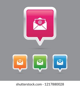 Mail Envelope Pin Marker Icons Stock Vector (Royalty Free) 1217880028 ...