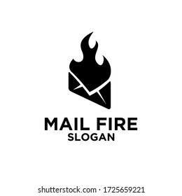 Mail Fire Black Abstract Logo Icon Stock Vector (Royalty Free ...