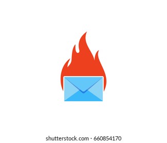 Mail Fire Icon Logo Design Element Stock Vector (Royalty Free) 660854170