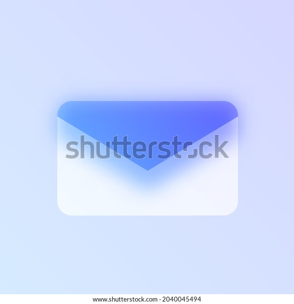 Mail Glass Morphism Trendy Style Icon Stock Vector (Royalty Free ...
