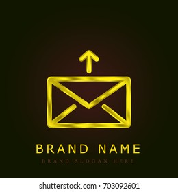Mail Golden Metallic Logo Stock Vector (Royalty Free) 703092601 ...
