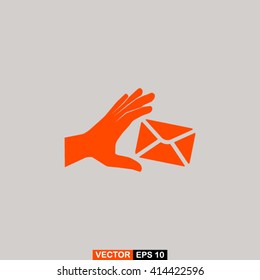 Mail Hand Icon One Set Web Stock Vector (Royalty Free) 414422596 ...