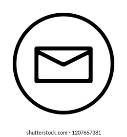 Mail Icon Circle Vector Illustration Stock Vector (Royalty Free ...