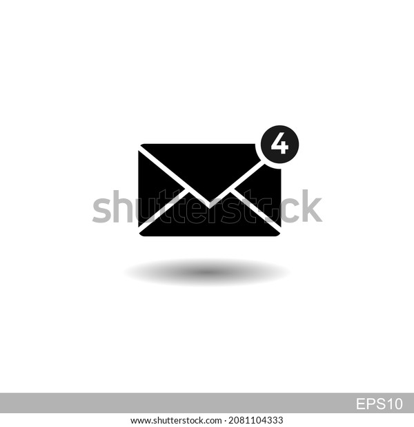Mail Icon Envelope Sign White Background Stock Vector (Royalty Free ...