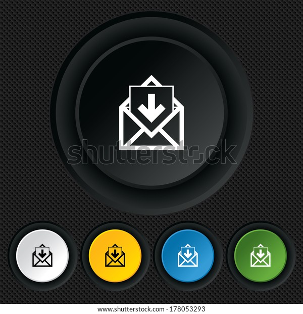 Mail Icon Envelope Symbol Inbox Message: เวกเตอร์สต็อก (ปลอดค่า ...
