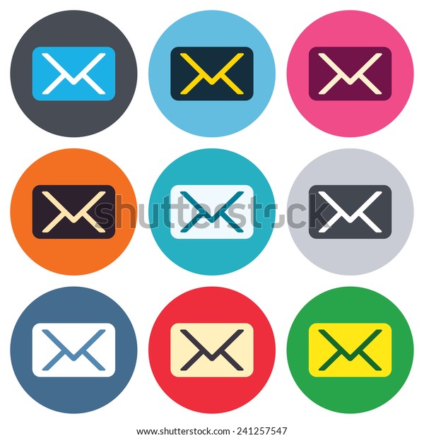 Mail Icon Envelope Symbol Message Sign Stock Vector (Royalty Free ...