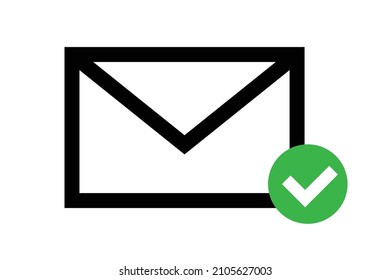 Stock vektor „Mail Icon Green Check Mark Icon“ (bez autorských poplatků ...