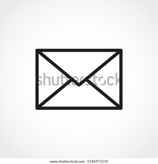 Mail Icon Isolated On White Background Stock Vector (Royalty Free ...