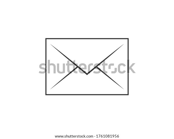 Mail Icon On Transparent Background Post Stock Vector (Royalty Free ...